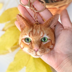 CUSTOM CAT KEY Chain Portrait From Photo, Cat Face Charm, Cat Portrait, Animal Mittens, Cat Face ...