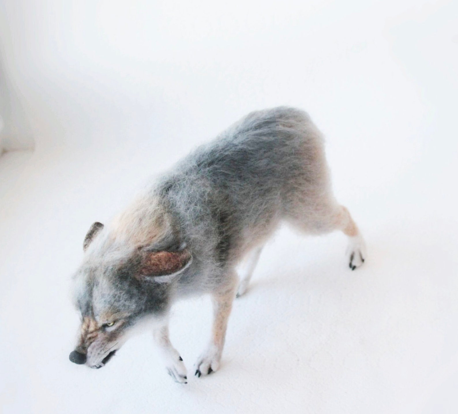 CUSTOM WOLF GERDA Felted Wolf Replica Wolf Pet Portrait | Etsy