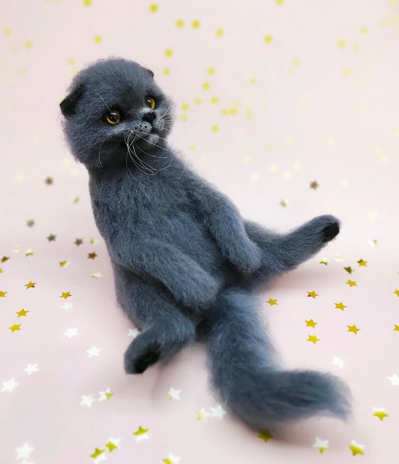 CAT VASYA Needle Felted Collectible Realistic Animals | Etsy