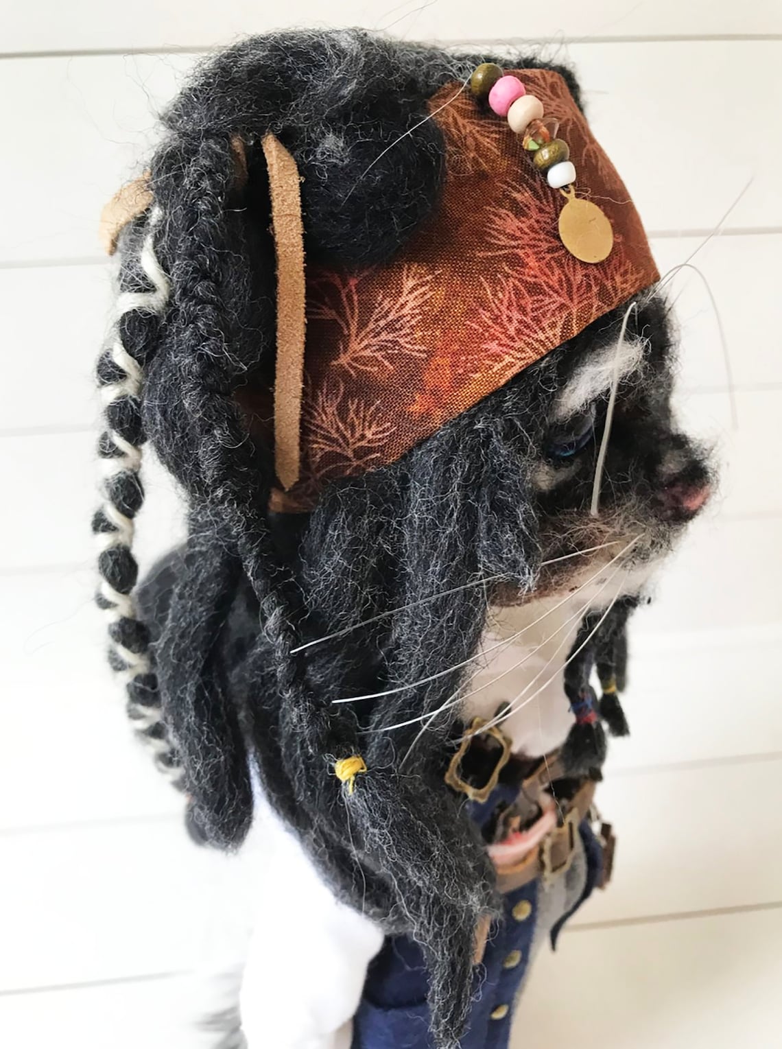 CAT JACK SPARROW From Pirates of the Caribbean Needle Felted, Handmade ...