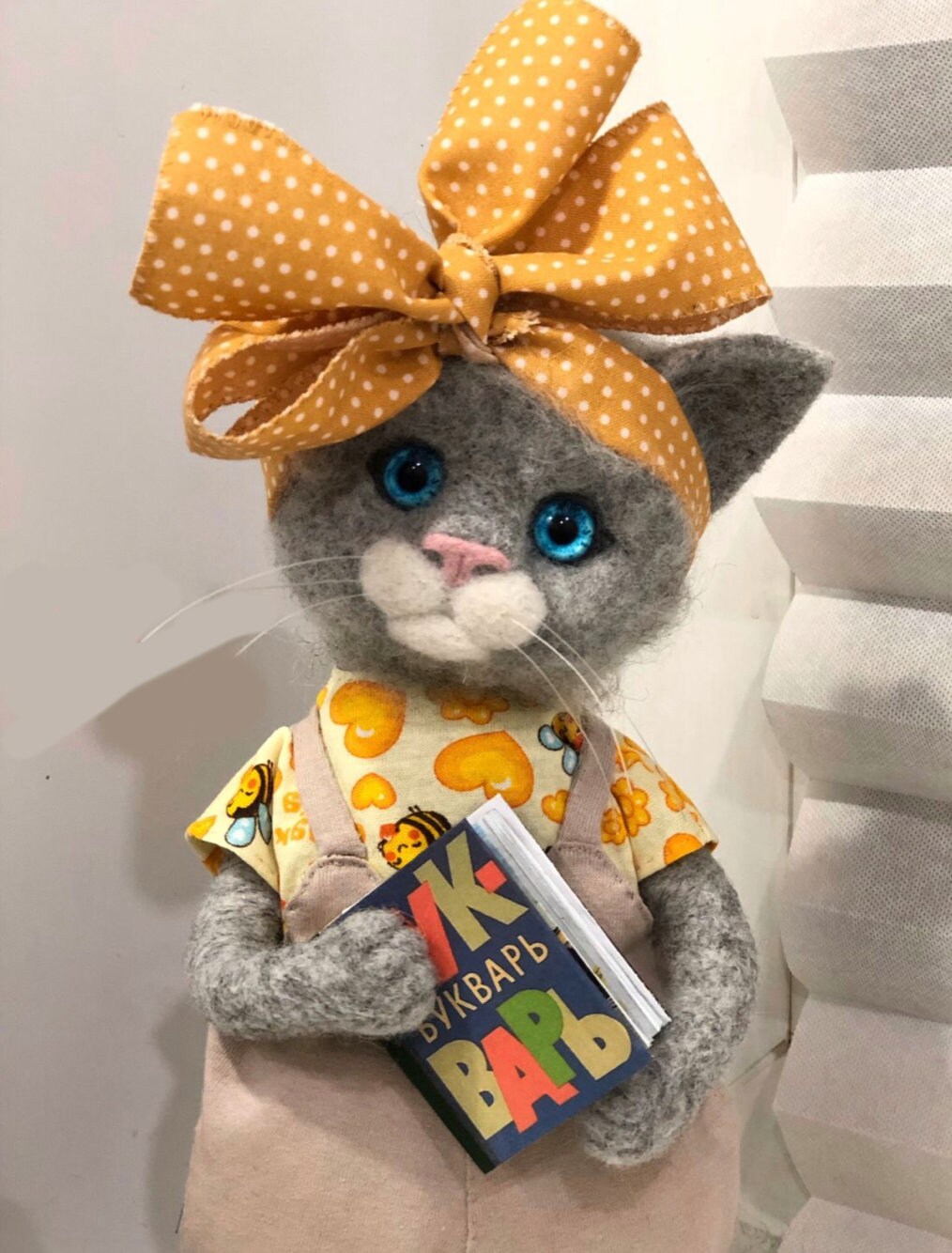 CAT Alexa Needle Felted, Felt Wool Cat, Collectible Realistic Animals ...