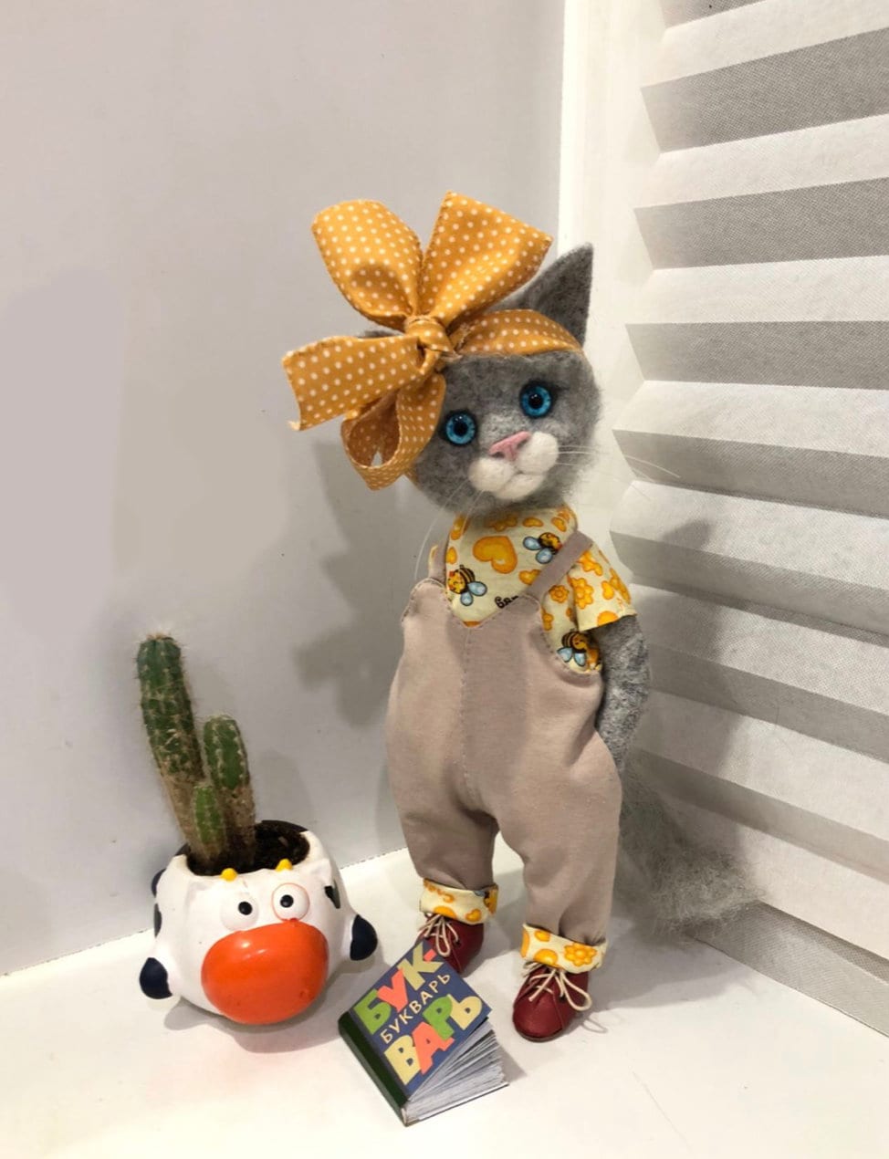 CAT Alexa Needle Felted, Felt Wool Cat, Collectible Realistic Animals ...