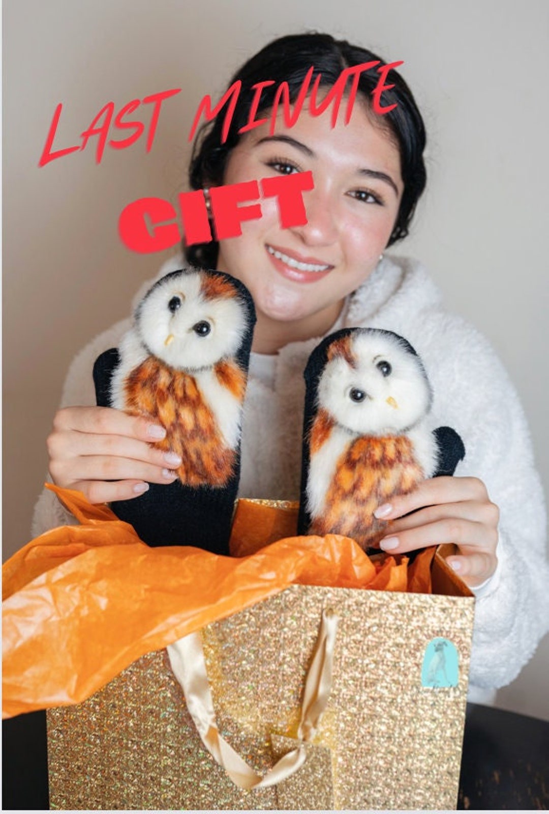 OWL MITTENS Mittens With Bird Gloves for Women Mittens - Etsy