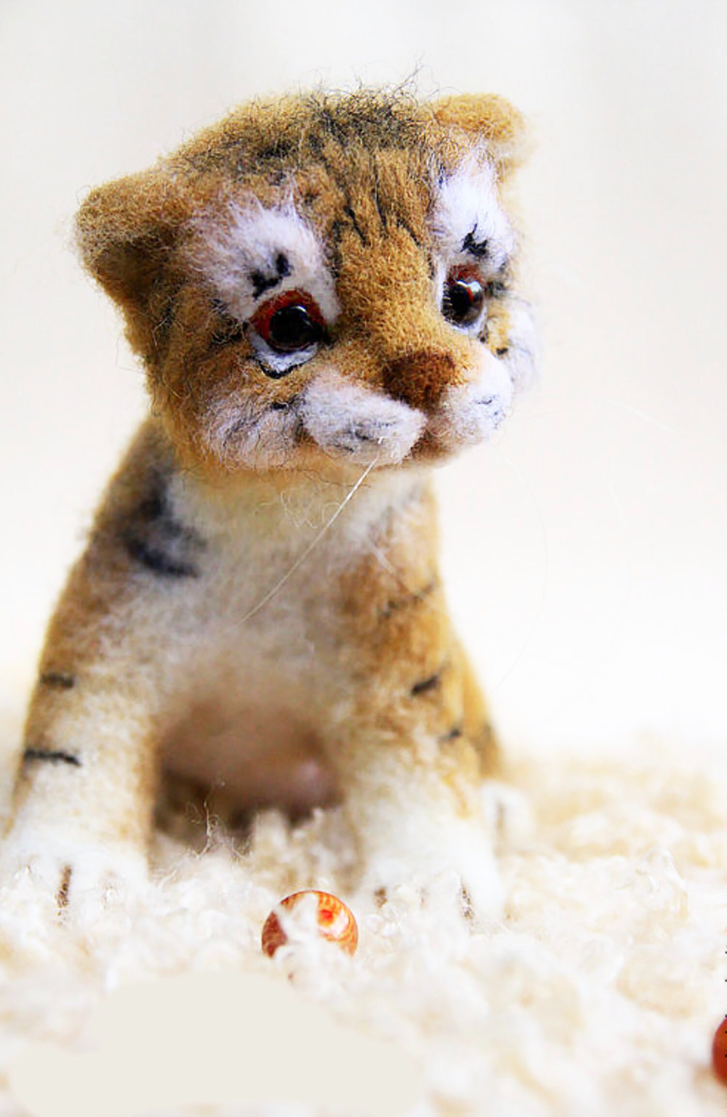Needle Felted BABY TIGER Mini Tiger Sculpture Felted | Etsy