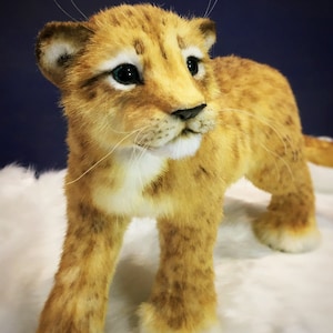 Medium Lion Cub Plushie Made to Order, Stuffed Lion, 3D Realistic Lion ...
