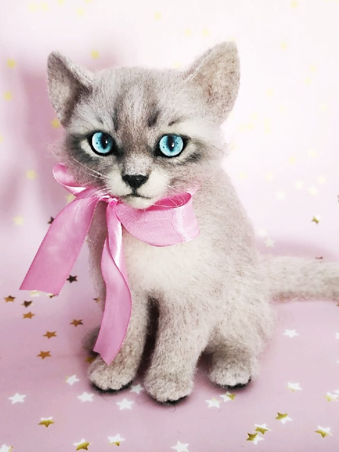 Needle Felted Cat, Felted KITTEN, Needle Felted Animals, Felt Cat, Cat ...