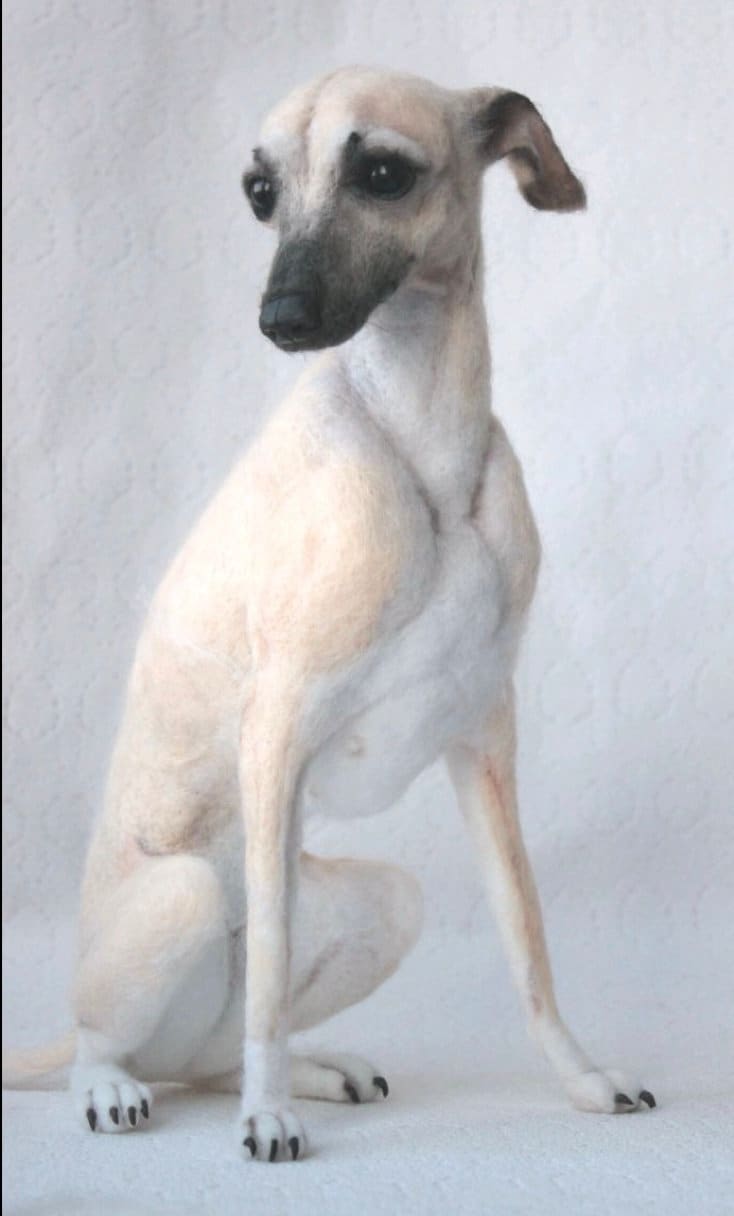 Needle Felted Dog GREYHOUND Needle Felted Animal Custom | Etsy