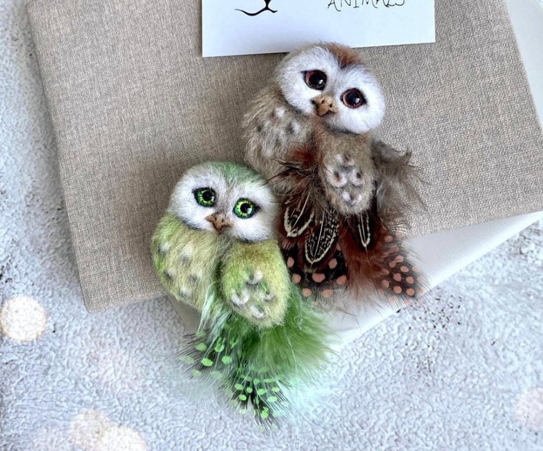 FELT OWL BROOCH Felt Bird Felt Owl Pin Owl Decor Owl - Etsy