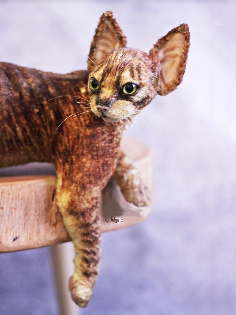 DEVON REX CAT Plush Toy 3D Realistic Cat Plushie Stuffed - Etsy