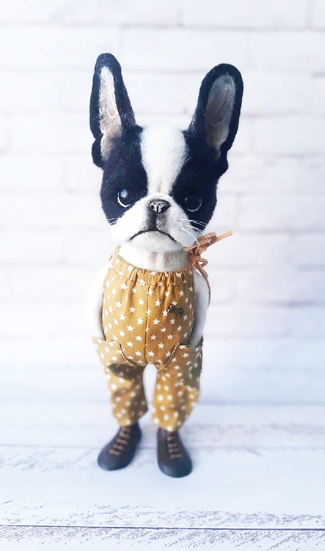 French Bulldog Billy, Needle Felted Dog, Felt Wool Dog, Replica Dog ...