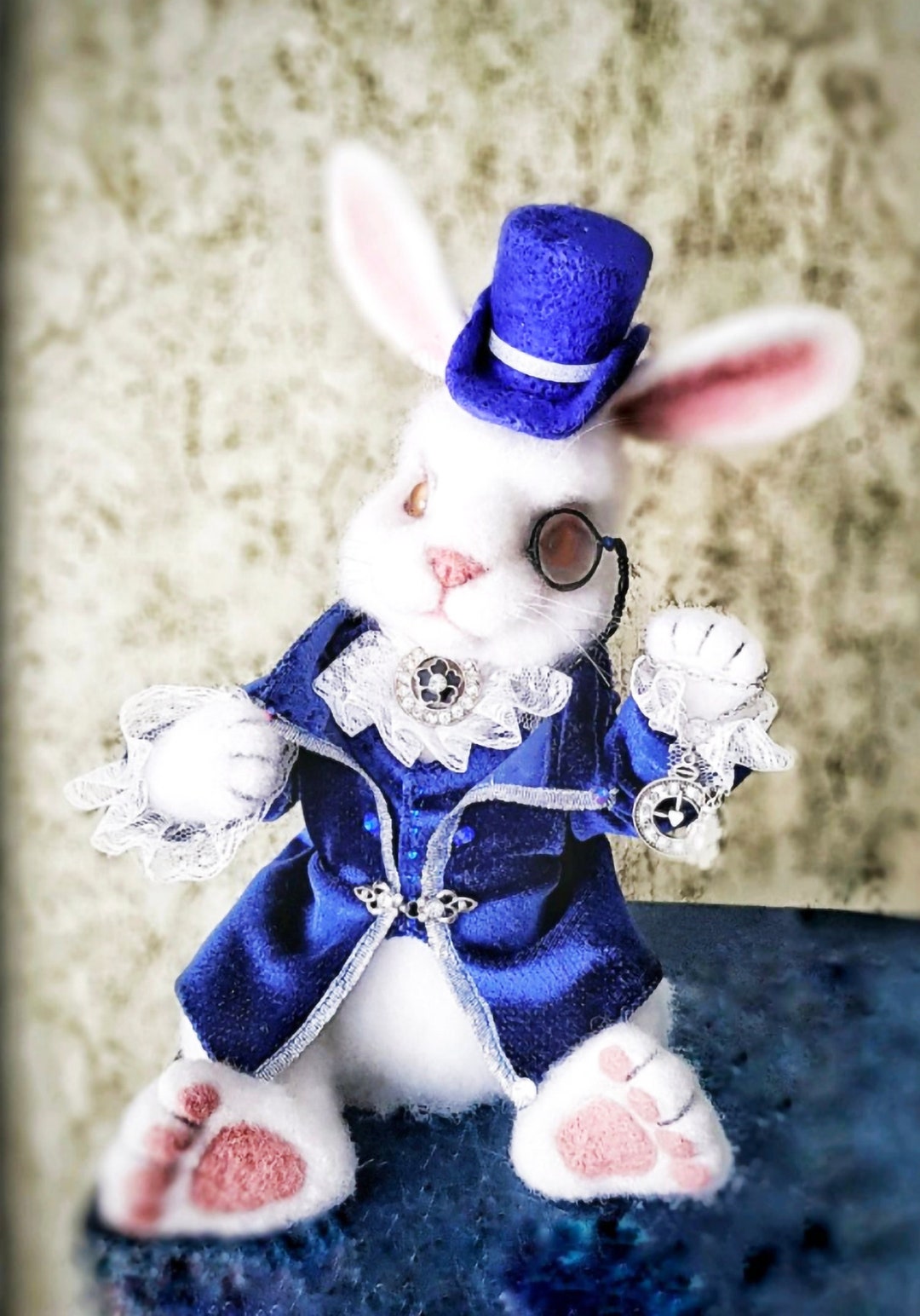 WHITE RABBIT From Alice in Wonderland, Needle Felted Rabbit, Felt Wool ...
