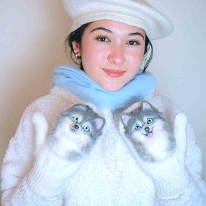 Custom WAXWING BIRD MITTENS, Birds Felt Mittens, Winter Mittens, Birds ...