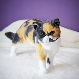 CALICO Cat Plush Kitty Toy Made to Order, 3D Realistic Cat Plushie ...