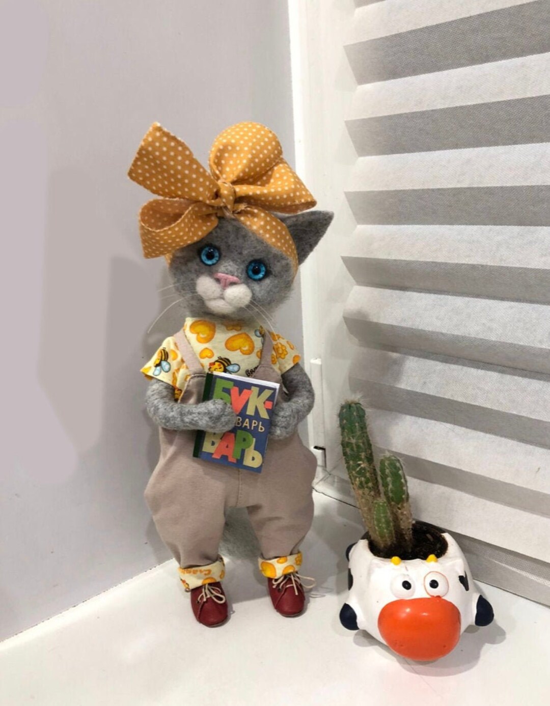 CAT Alexa Needle Felted, Felt Wool Cat, Collectible Realistic Animals ...