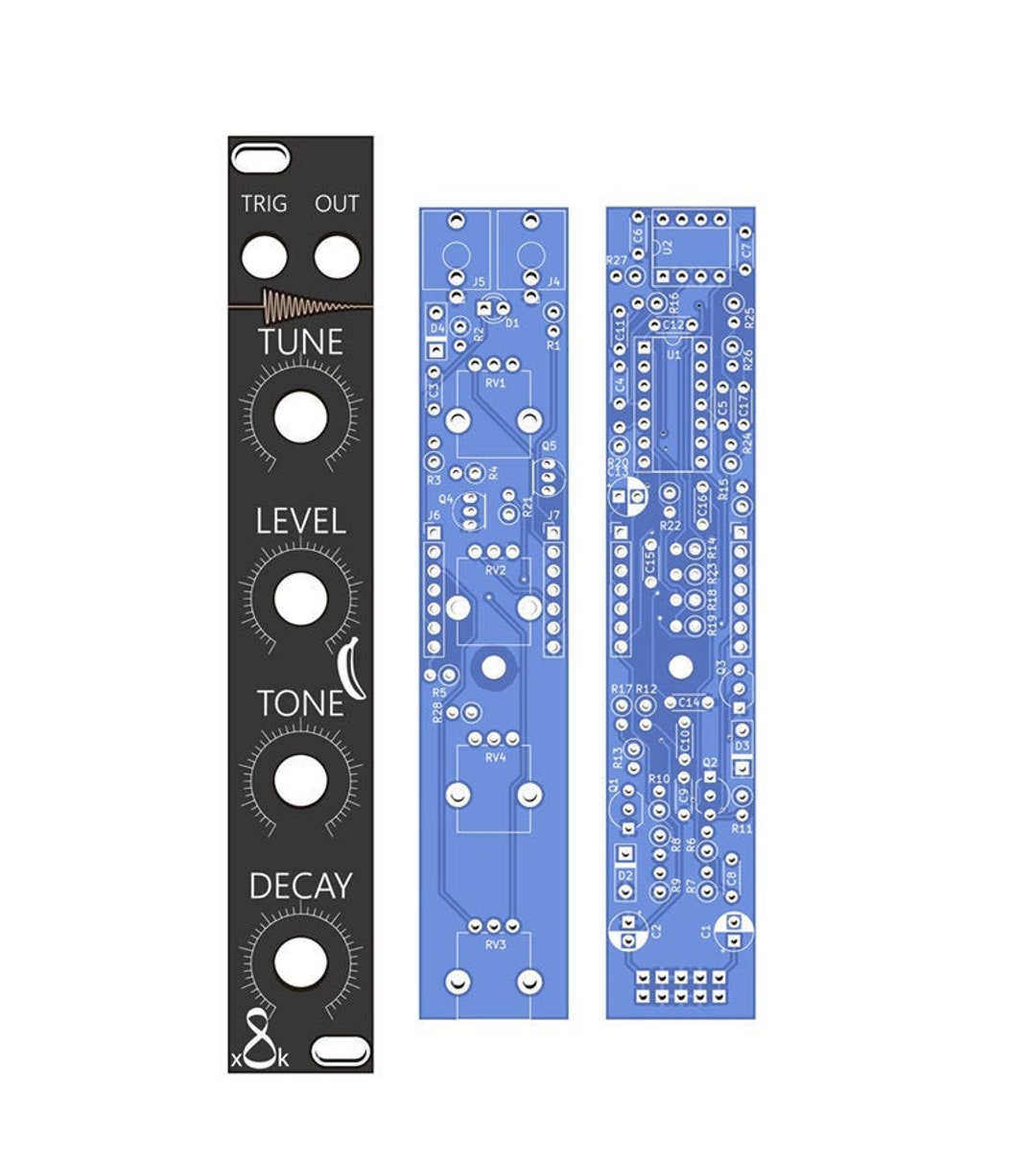 808 Kick Drum DIY 4HP Eurorack Modular Synthesizer Noisyfruitslab - Etsy