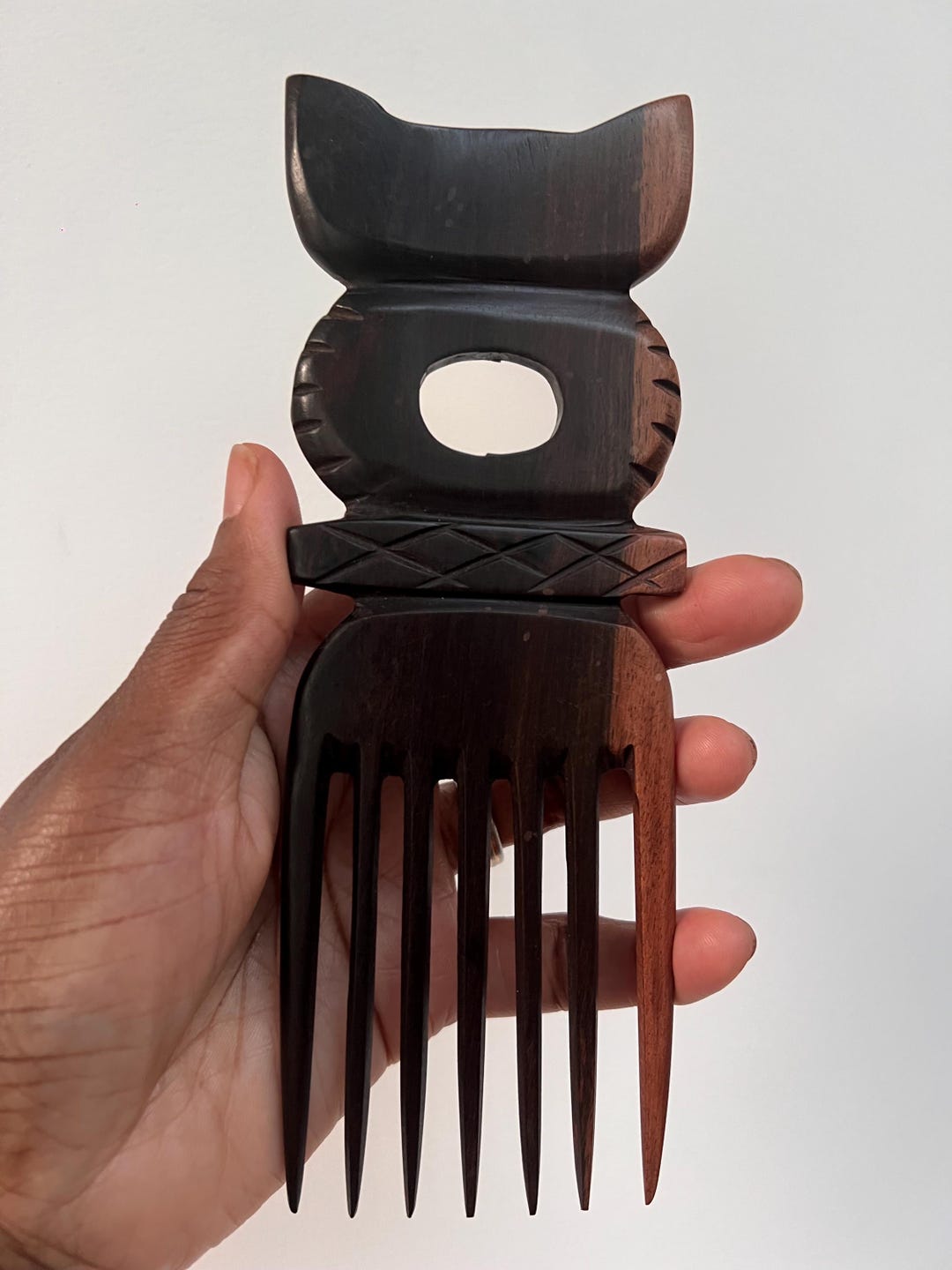 African Ebony Wood Comb of the “ashanti Stool” - Etsy