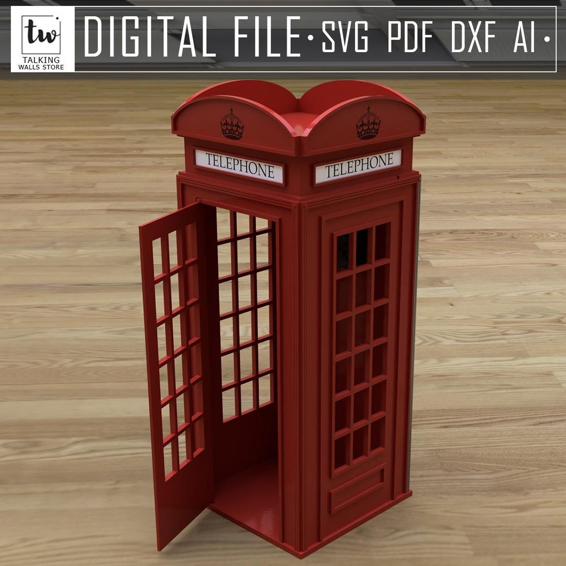 Digital Product. Miniature Phone Booth From London. Laser Cut - Etsy