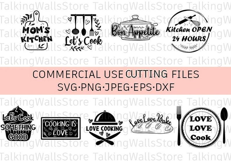 Kitchen Svg, Kitchen Png, Kitchen Jpeg, Kitchen Eps, Kitchen Dxf. Cut ...