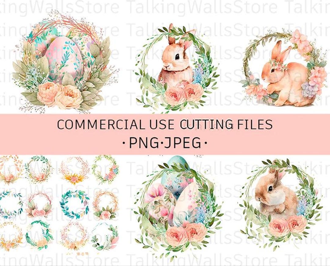 Easter Bunny Png, Easter Bunny Jpeg, Background, Digital Paper, Easter ...