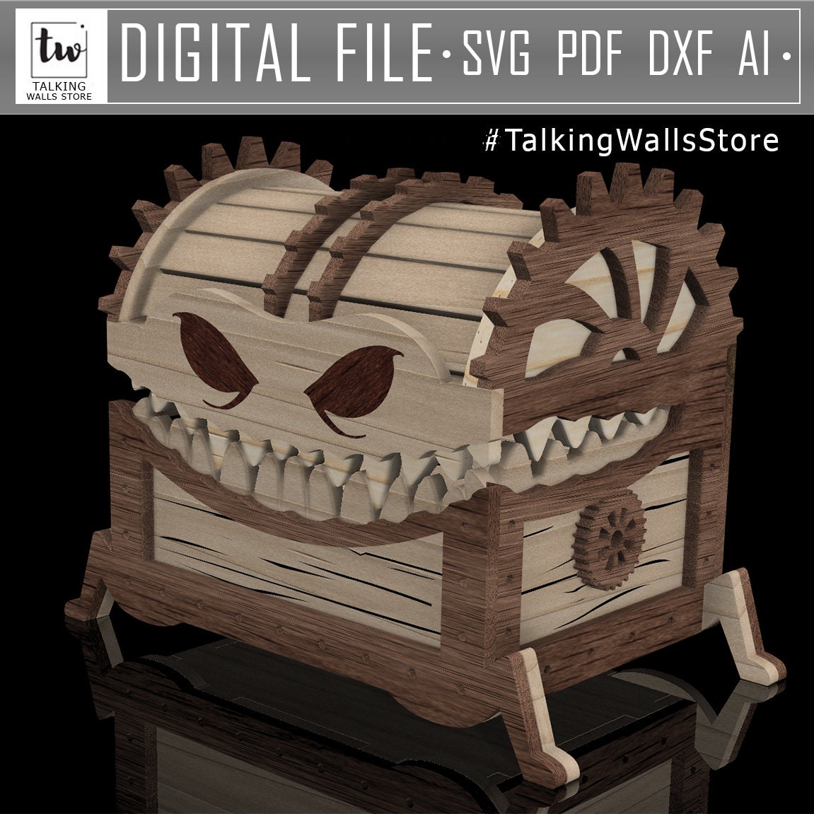 Digital Product. Mimic Chest. Dice Box. Digital File- Paganism Pagan ...