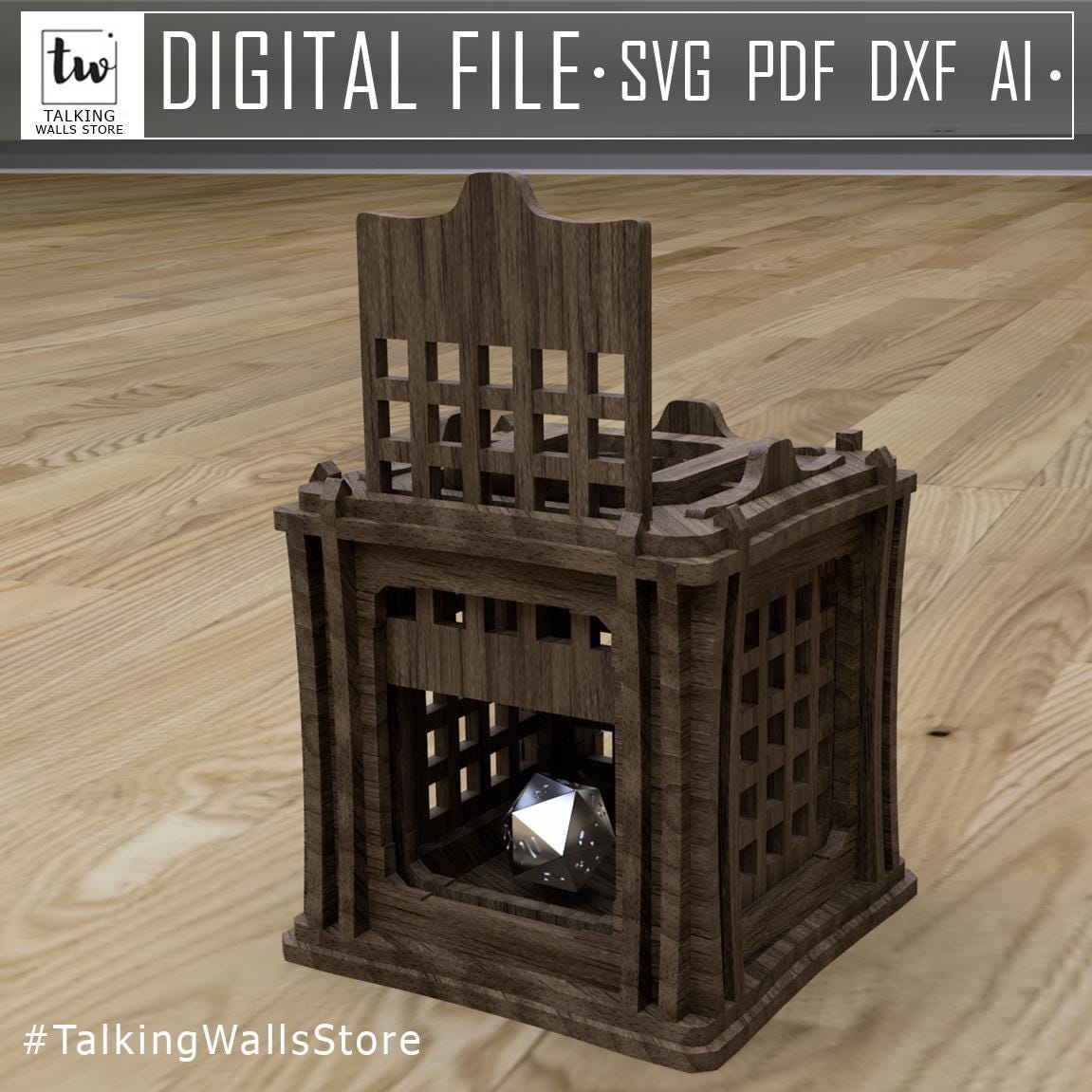 Dice Jail. Digital Product. 3mm, 3.2mm, 4mm. Laser Cut Files SVG, PDF ...