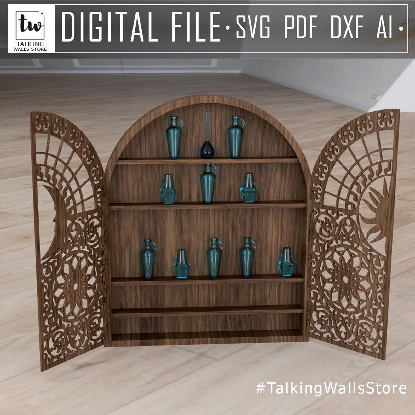 Wooden Altar Cabinet – Spiritual Box With Shelves | Mini Home Altar ...