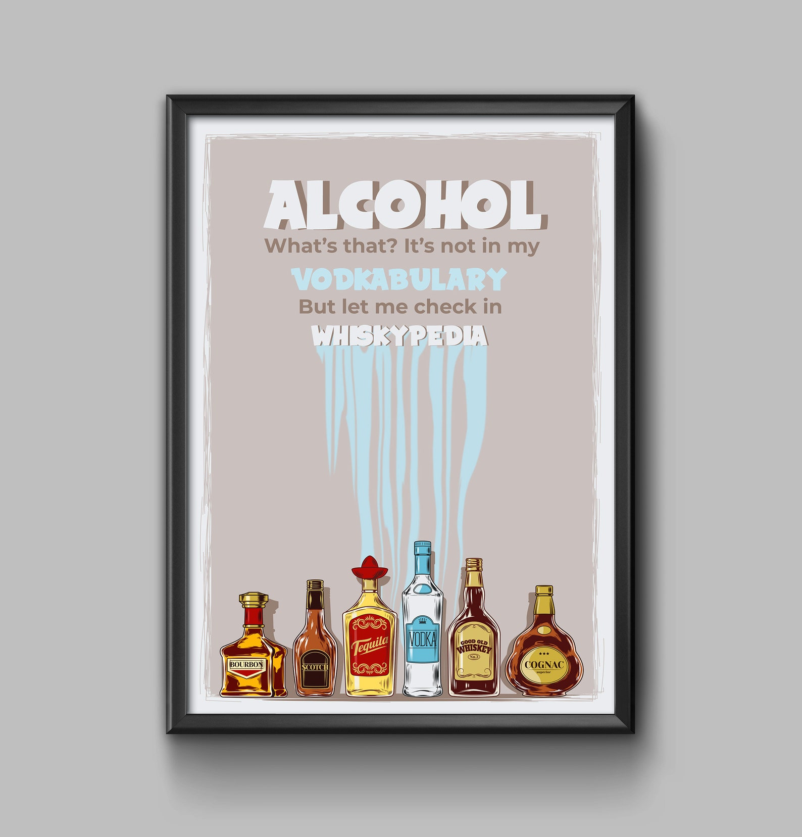 Alcohol Lover Humorous quote Funny phrase Alcohol lover | Etsy