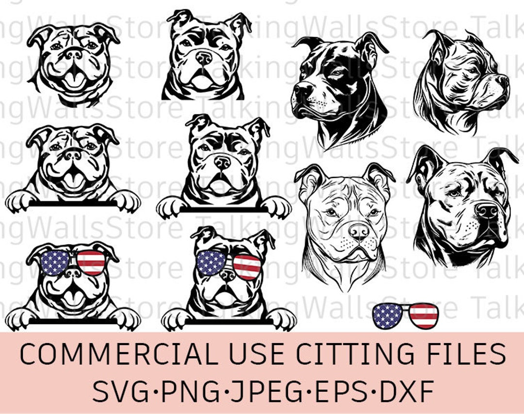 AMERICAN BULLY Peeking Svg Files for Cricut Silhouette Png - Etsy Canada