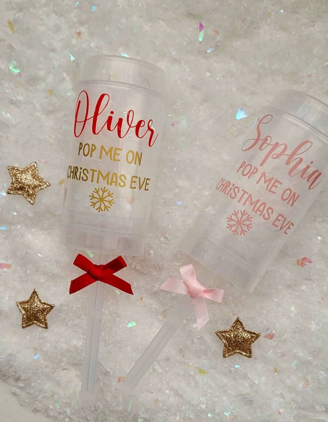 Personalised Christmas Eve Snow Popper, Christmas Confetti Cannon ...