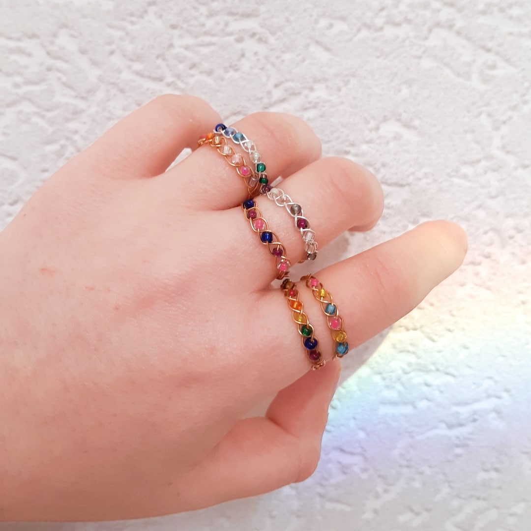 LGBTQIA Braided Wire Rings Based on Pride Flagssexuality Lesbian Bi Pan ...