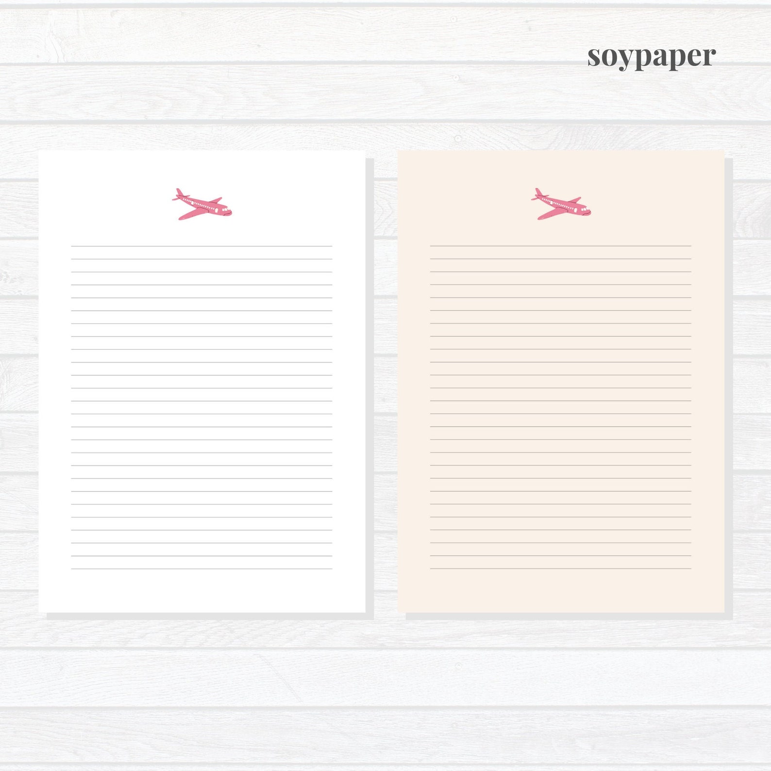 Airplane Downloadable Stationery Paper / A4 Letter size / | Etsy