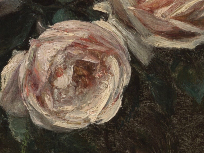 Printable Still Life Roses Flower Oil Painting Antique Large - Etsy