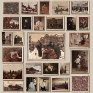 Vintage Art Prints Mega Bundle Set, Antique Rustic Printable Wall Art ...