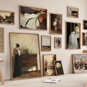 Vintage Art Prints Mega Bundle Set, Antique Rustic Printable Wall Art ...