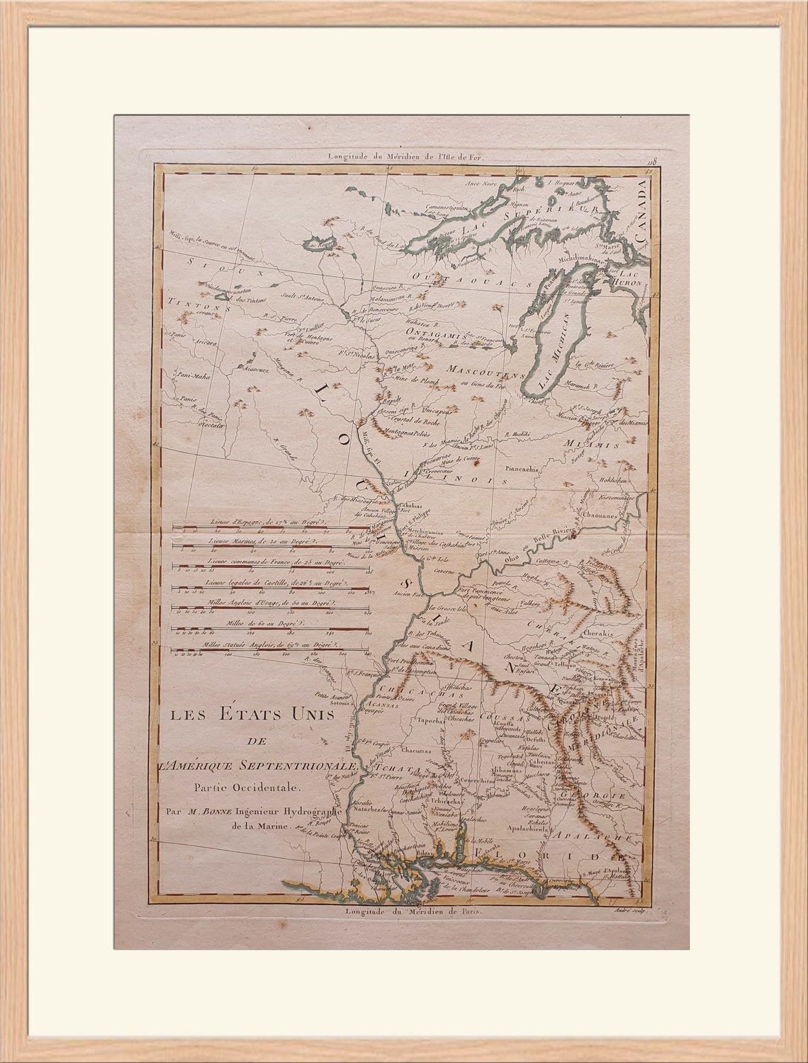 1762 hand-colored engraving Maps The US of North America | Etsy