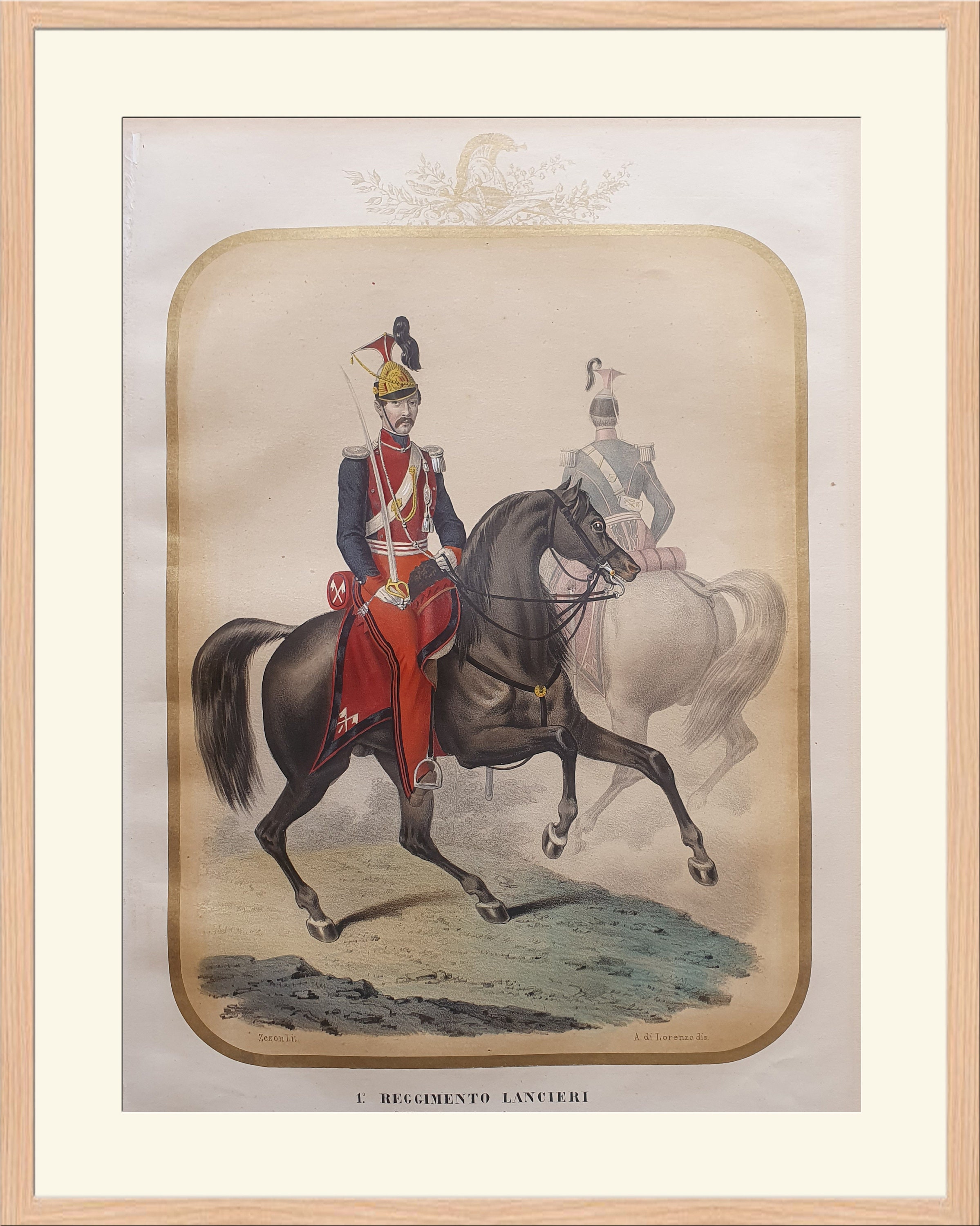 1850 Colored Lithograph - Navy - Italian Military Uniforms - 1 ...