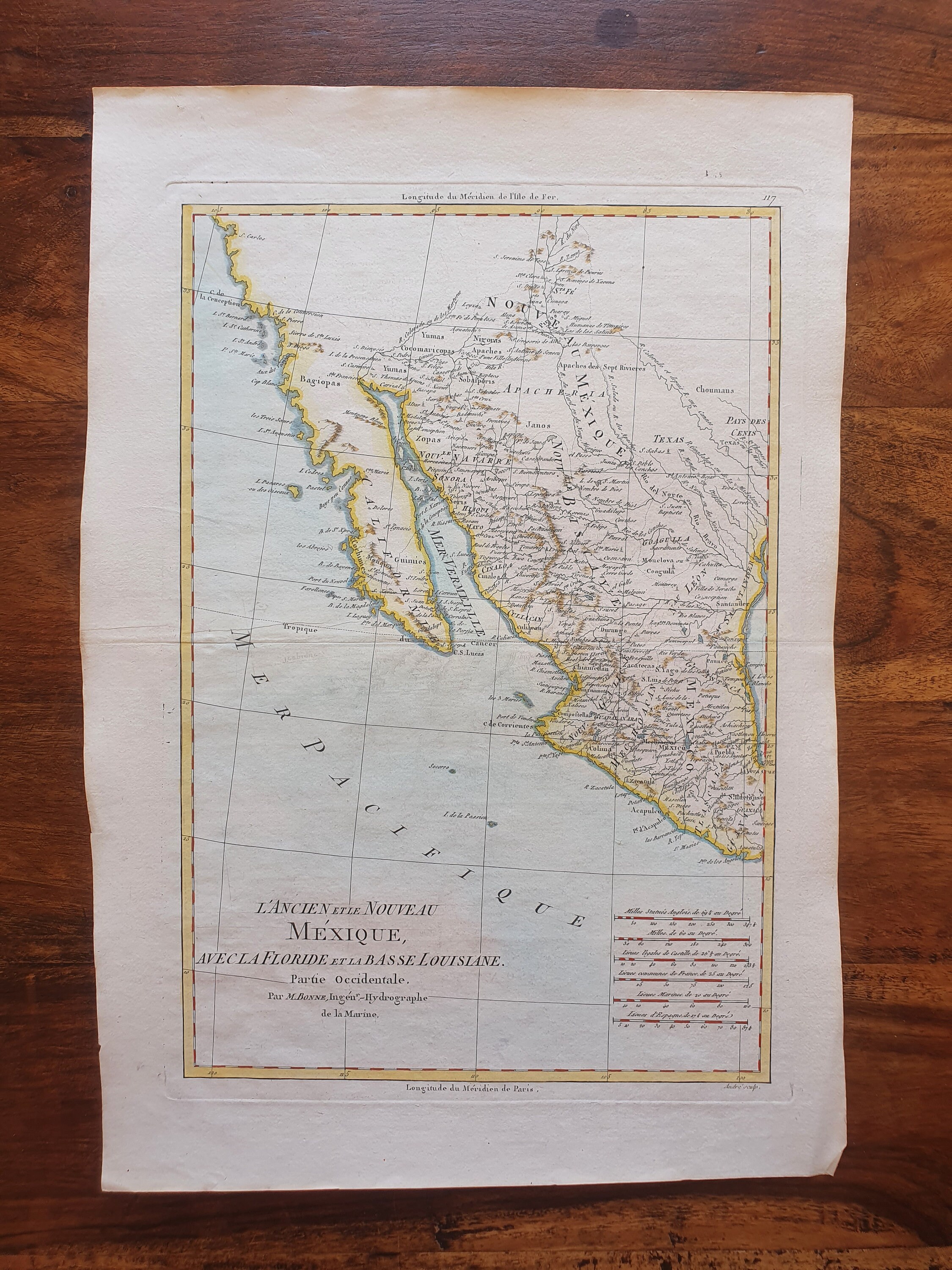 Gravure 1762 - Cartographie - Atlas - Ancien et Nouveau Mexique (Cuba ...