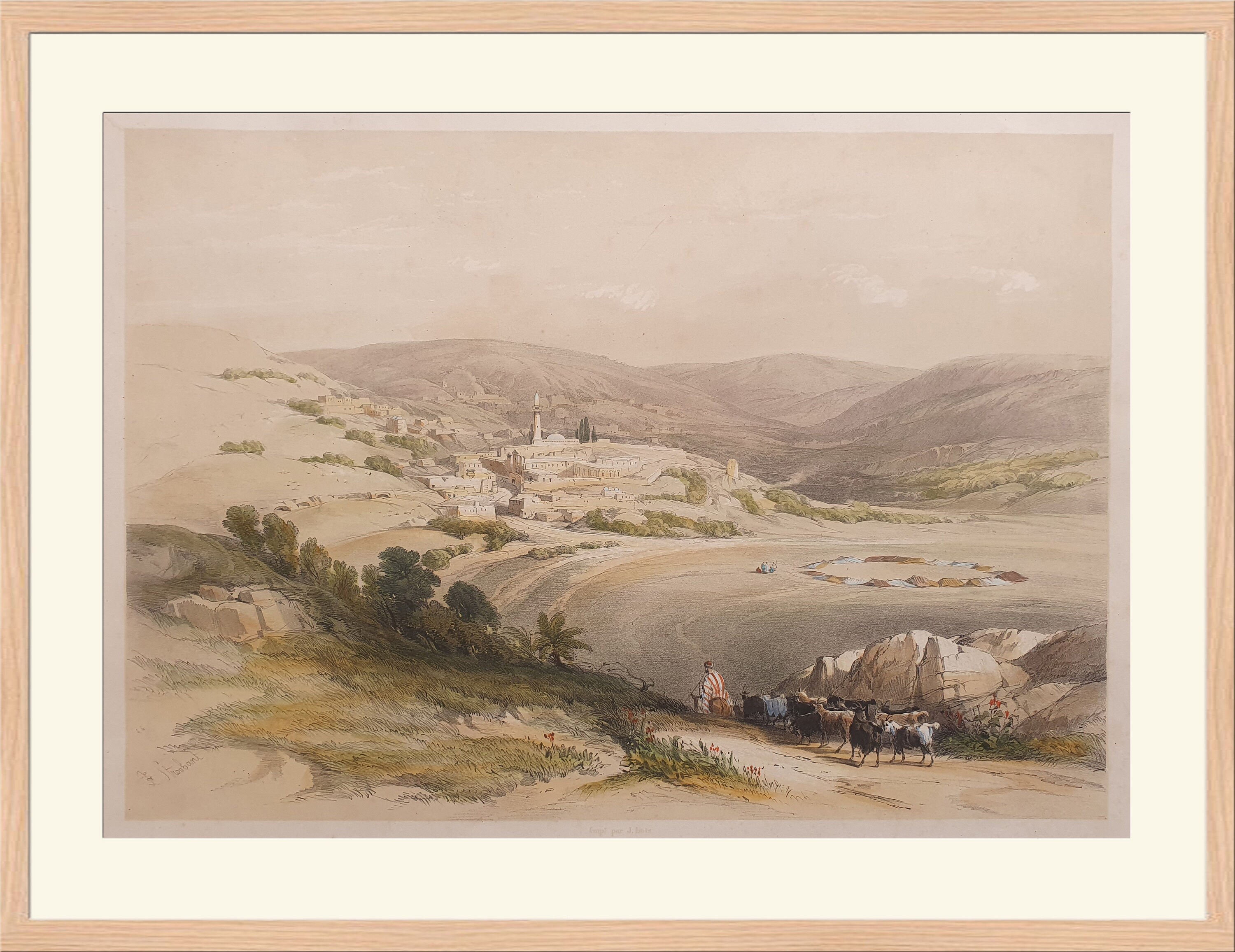 1849 Colored Engraving - David Roberts - Holy Land - Egypt - Syria ...