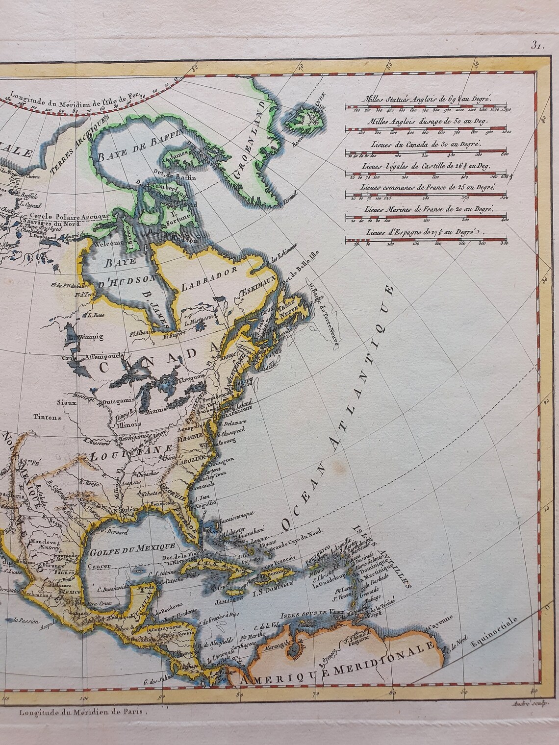 1762 Hand-colored Engraving - Maps - North America (united States ...