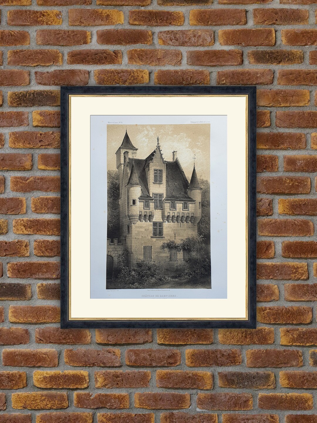 1864 Lithograph - French Castles - Château De Dampierre (yvelines) - V ...