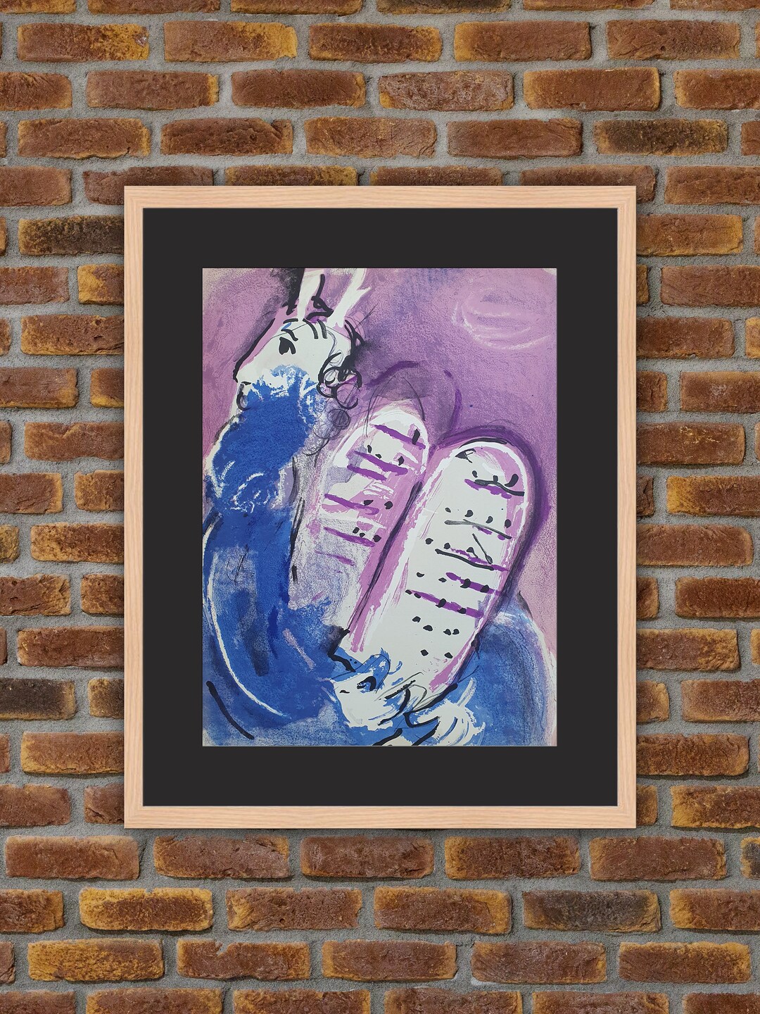 1956 Marc Chagall - La Bible - Moise Recevant Les Tables De La Loi ...