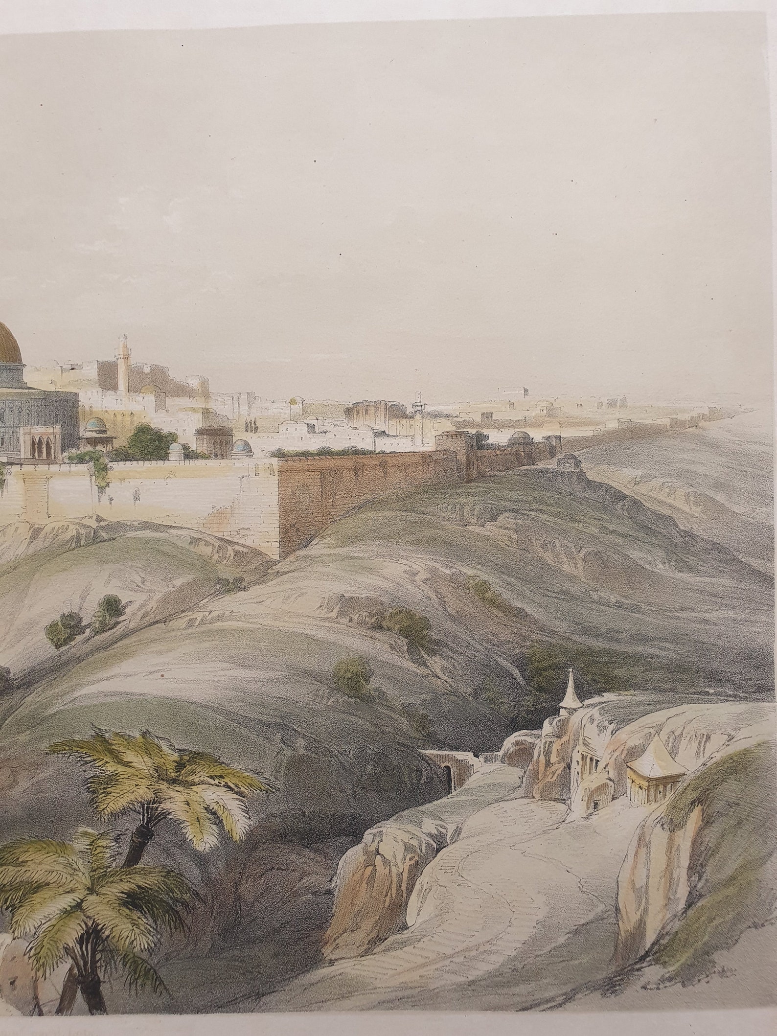 1849 Colored Engraving David Roberts Holy Land Egypt Syria Arabia 7 13 ...