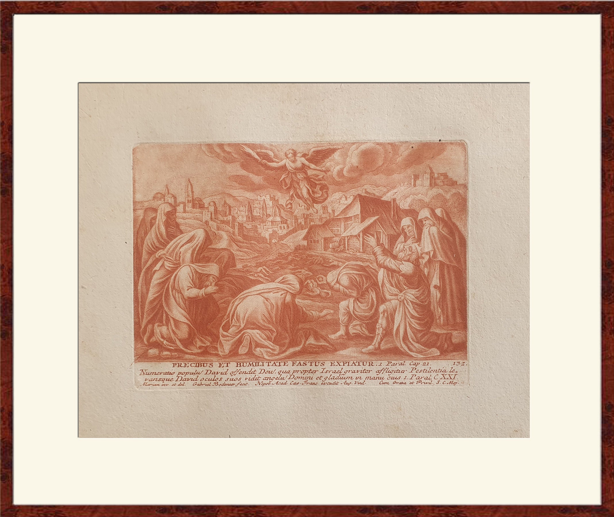 C. 1630 Bible Through Engravings - Precibus Et Humilitate Fastus ...