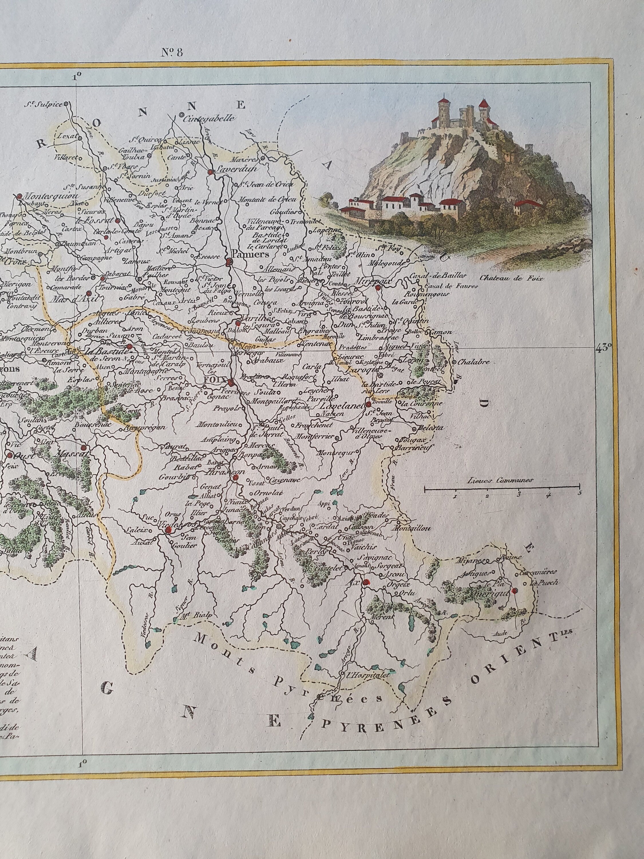 Maps French Department ARIEGE 1833 Atlas MONIN - Etsy