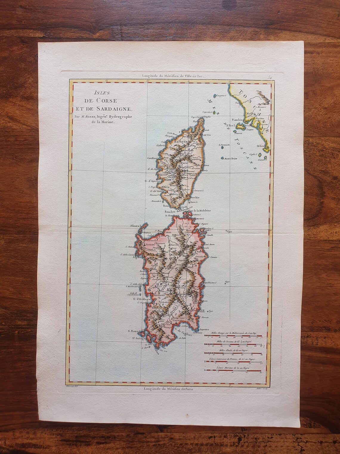 Gravure 1762 Cartographie Atlas Corse et Sardaigne - Etsy France