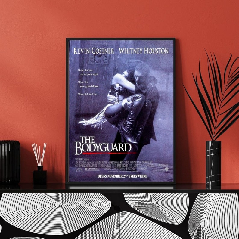 The Bodyguard Movie Poster, Whitney Houston, Iconic Film Art Print ...