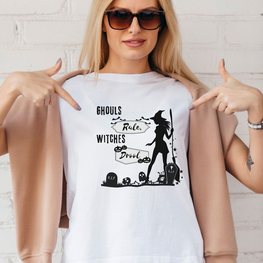 Ghouls Rule, Whitches Drool SVG PNG, Halloween Family Clipart, Family ...