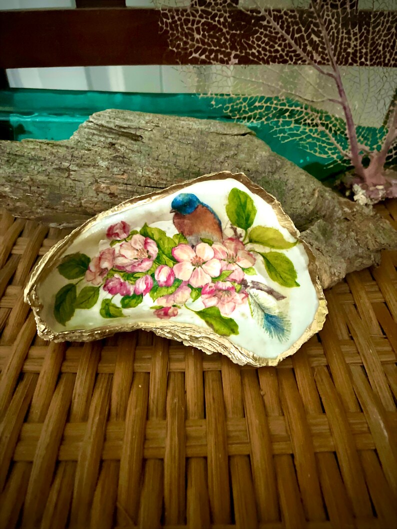 Extra Large Handcrafted ,decoupaged Oyster Shells From Cape Cod. - Etsy