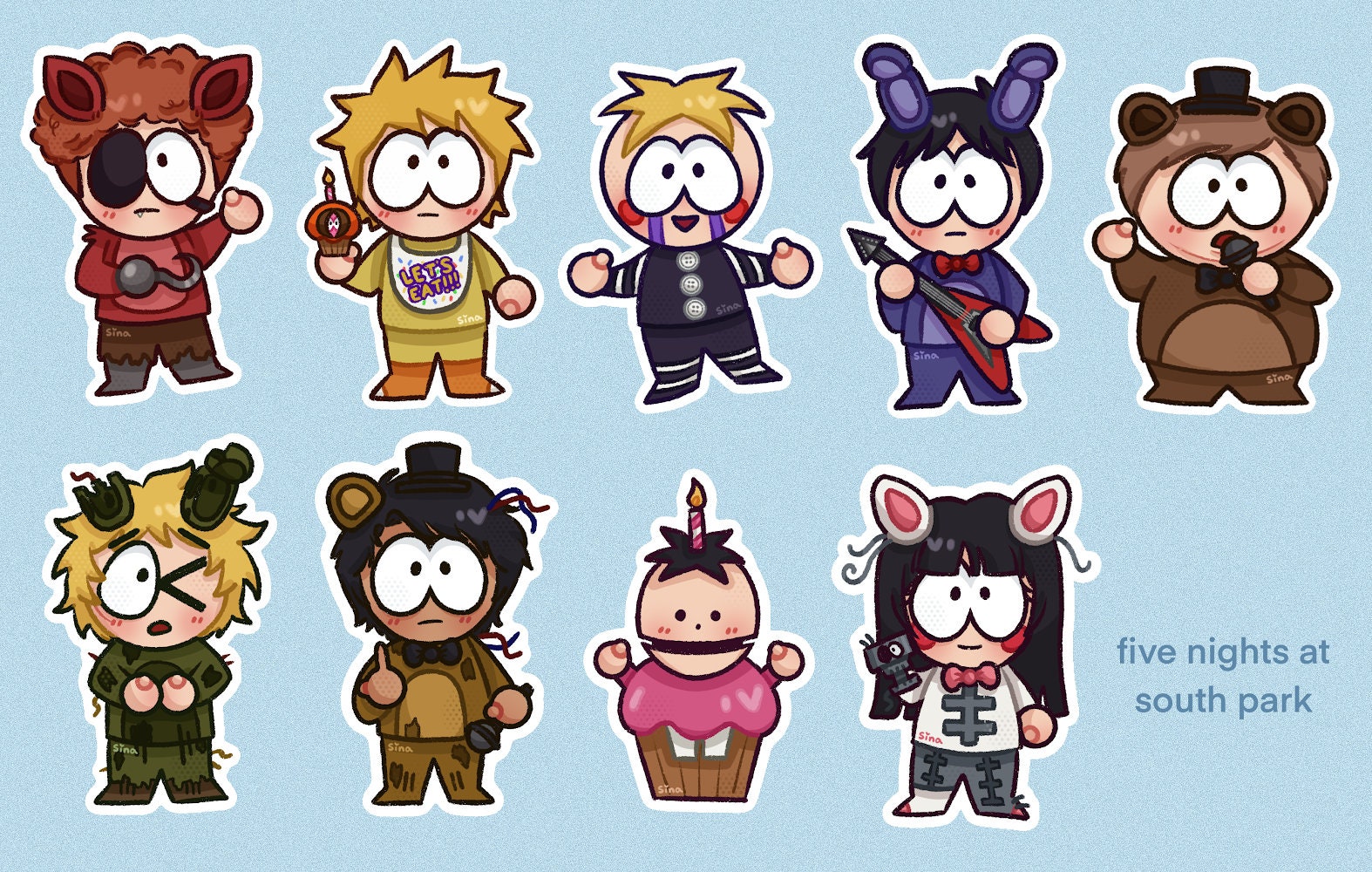 South Friends X Fnf Buttons - Etsy