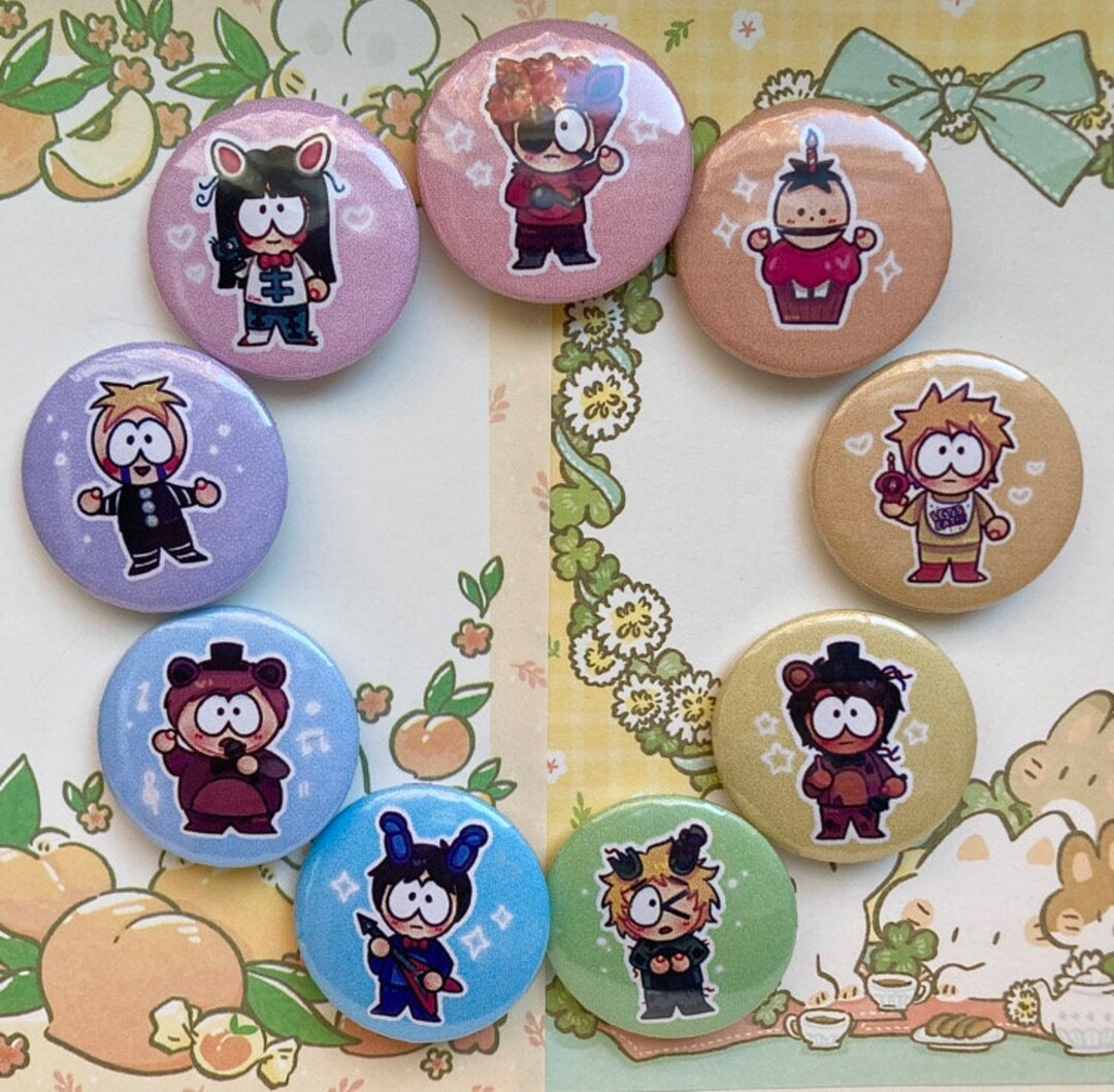 South Friends X Fnf Buttons - Etsy